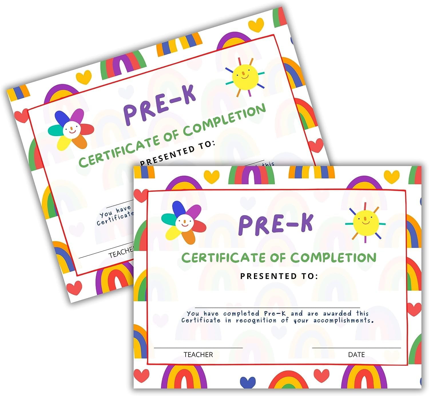 Pre-K Diploma Graduation Certificate 50 pk 8.5 x 11 Homeschool Award ...