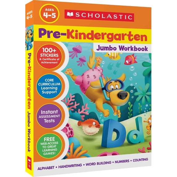 Scholastic Pre-K Jumbo Workbook - Walmart.com
