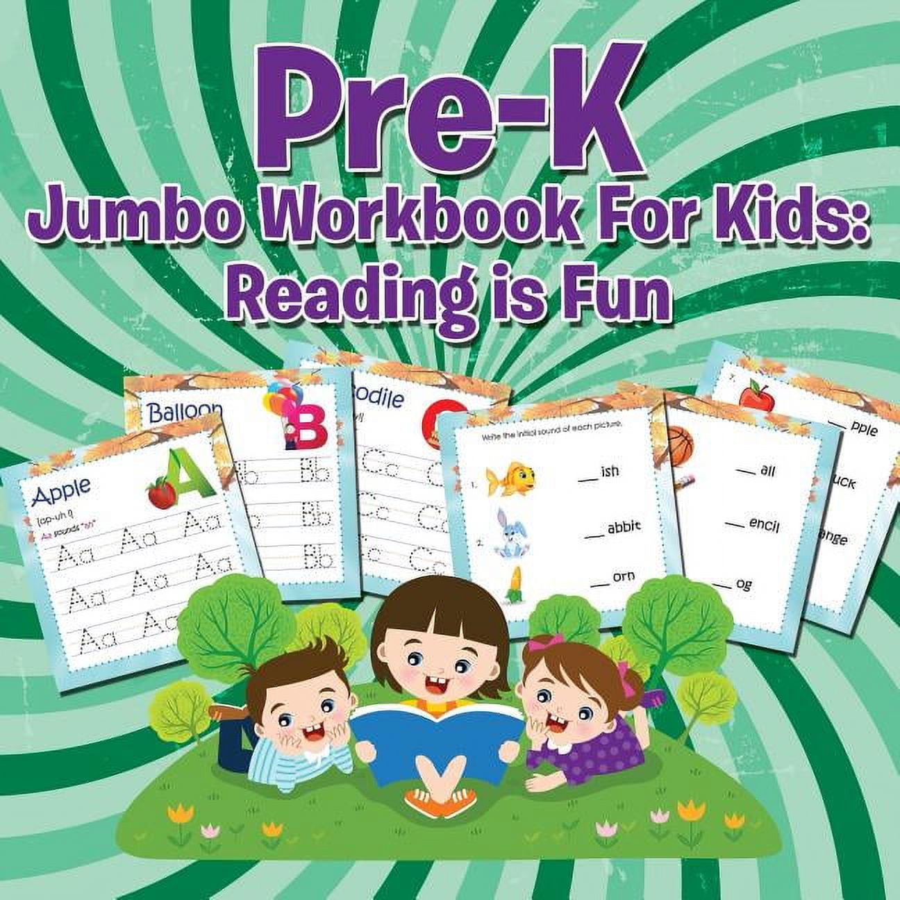 Pre-K Jumbo Workbook for Kids: Reading is Fun, Book 1 (Paperback ...
