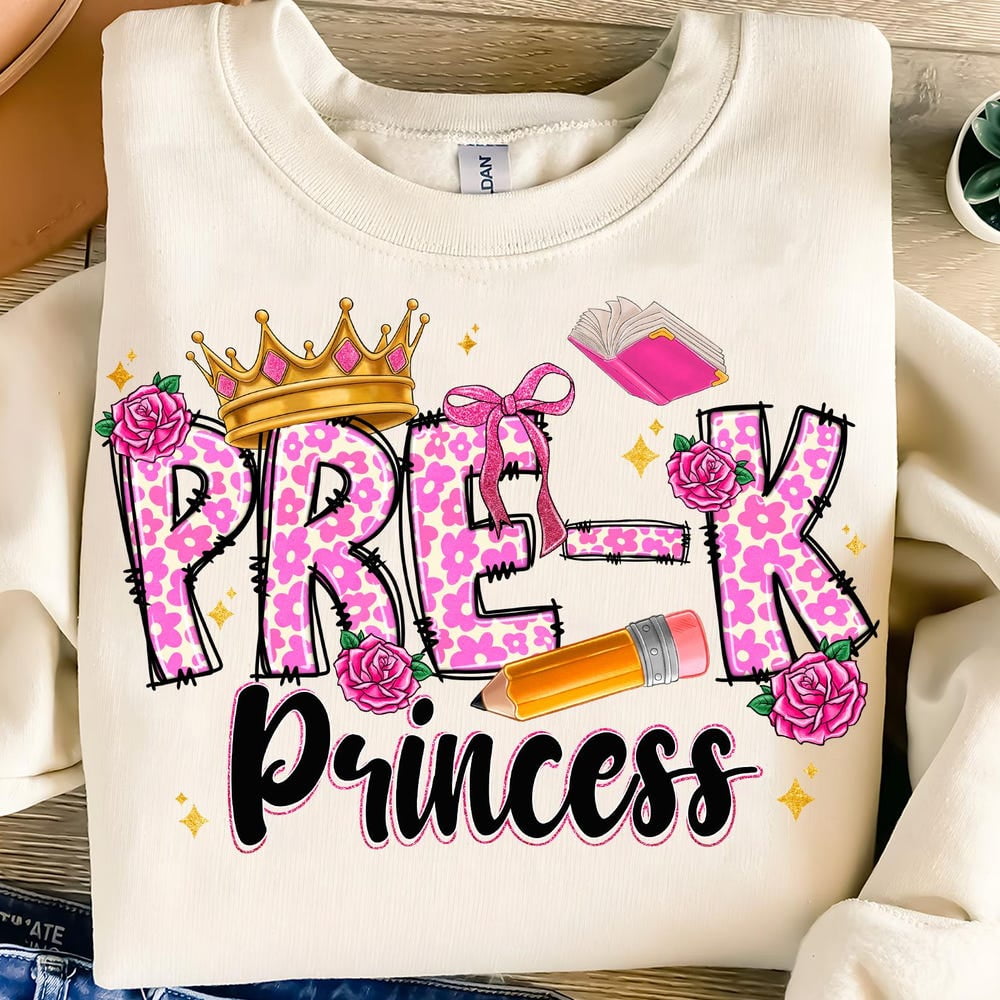 Pre-K Princess Shirt, Back To School Shirt, Pink School Design Shirt ...