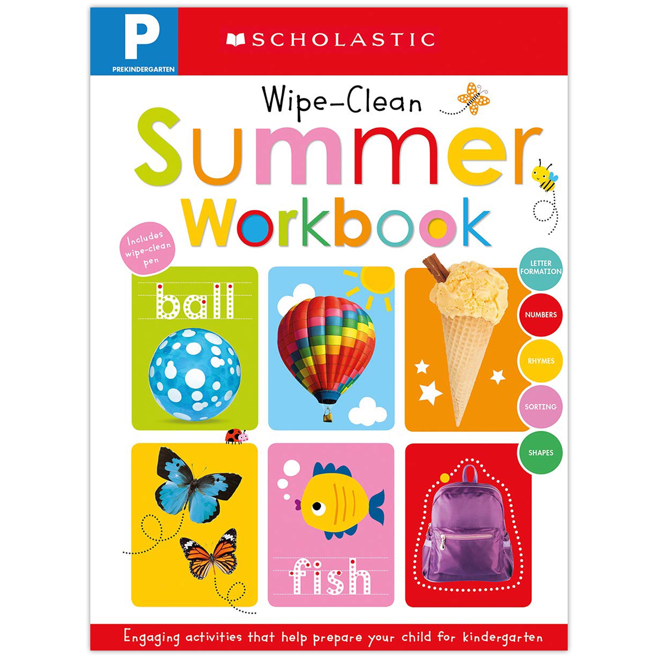 Pre-K Summer Workbook: Scholastic Early Learners (Wipe-Clean) - Walmart.com