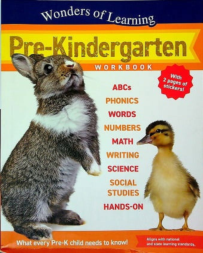 Pre-Kindergarten Workbook (Wonders of Learning) - Walmart.com