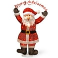 Pre-Lit 36" Tinsel Santa - Walmart.com