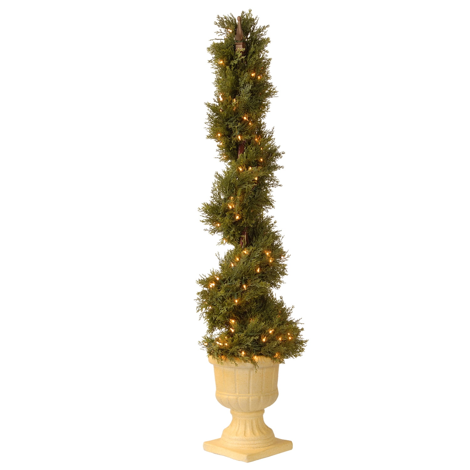 Pre-Lit 54" Artificial Juniper Slim Spiral - Walmart.com