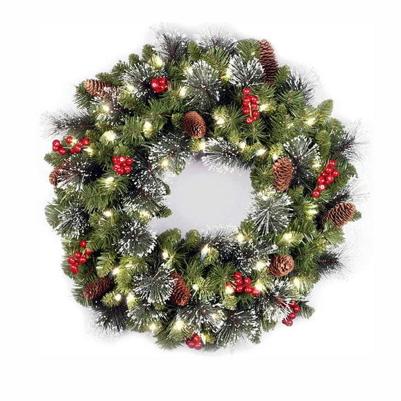 Pre Lit Wreath Battery Operated