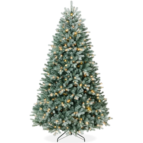 Pre-Lit Blue Spruce Christmas Tree, 7.5Ft Realistic Artificial Lighted ...