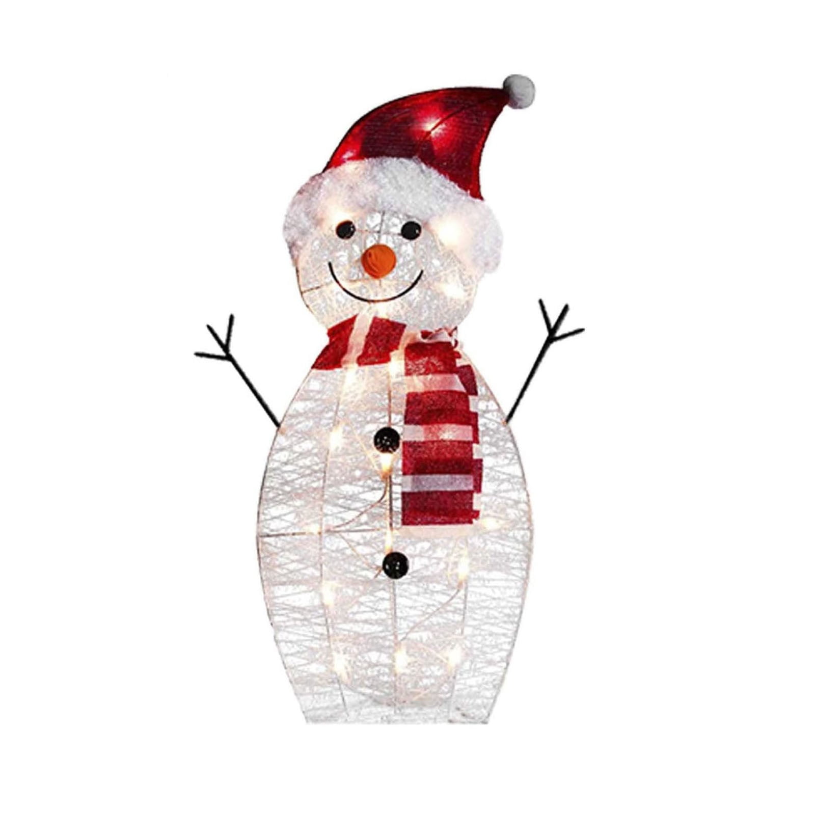 Pre-Lit Light Up Snowman Family, Christmas Snowman Outdoor Decoration ...