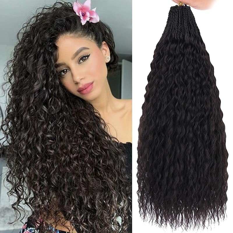 Pre Looped Micro Brazilian Kinky Curly Crochet Hair 24 Inch 8 Packs ...