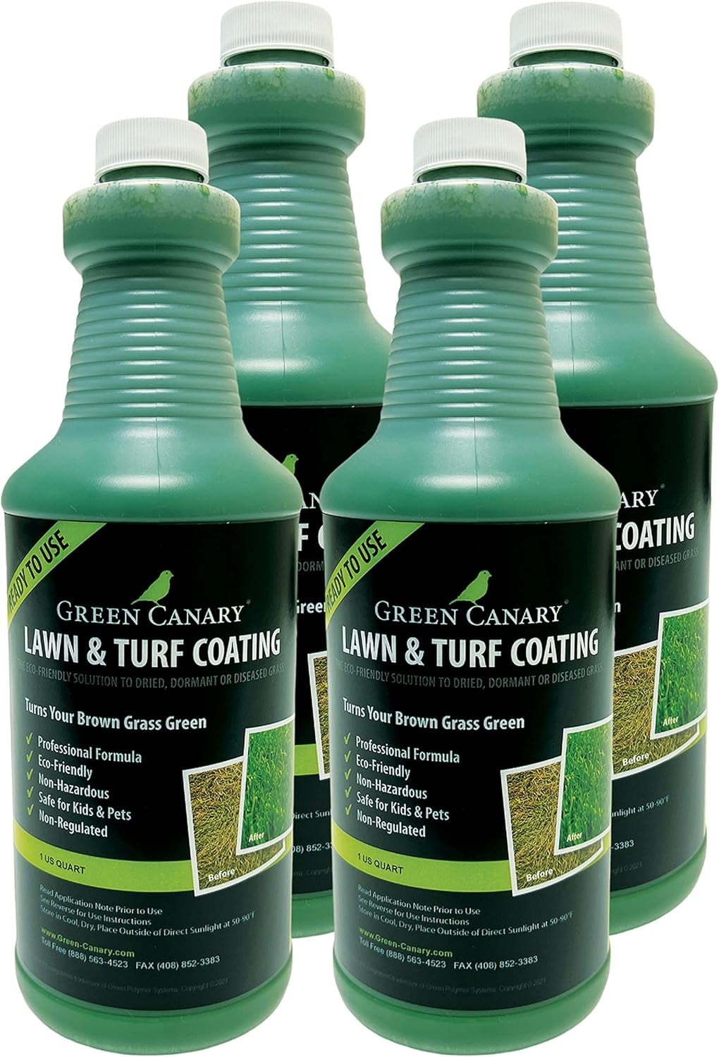 Pre-Mixed Grass Colorant - 4 Liter Bottles (More Than 1 Gallon), High ...