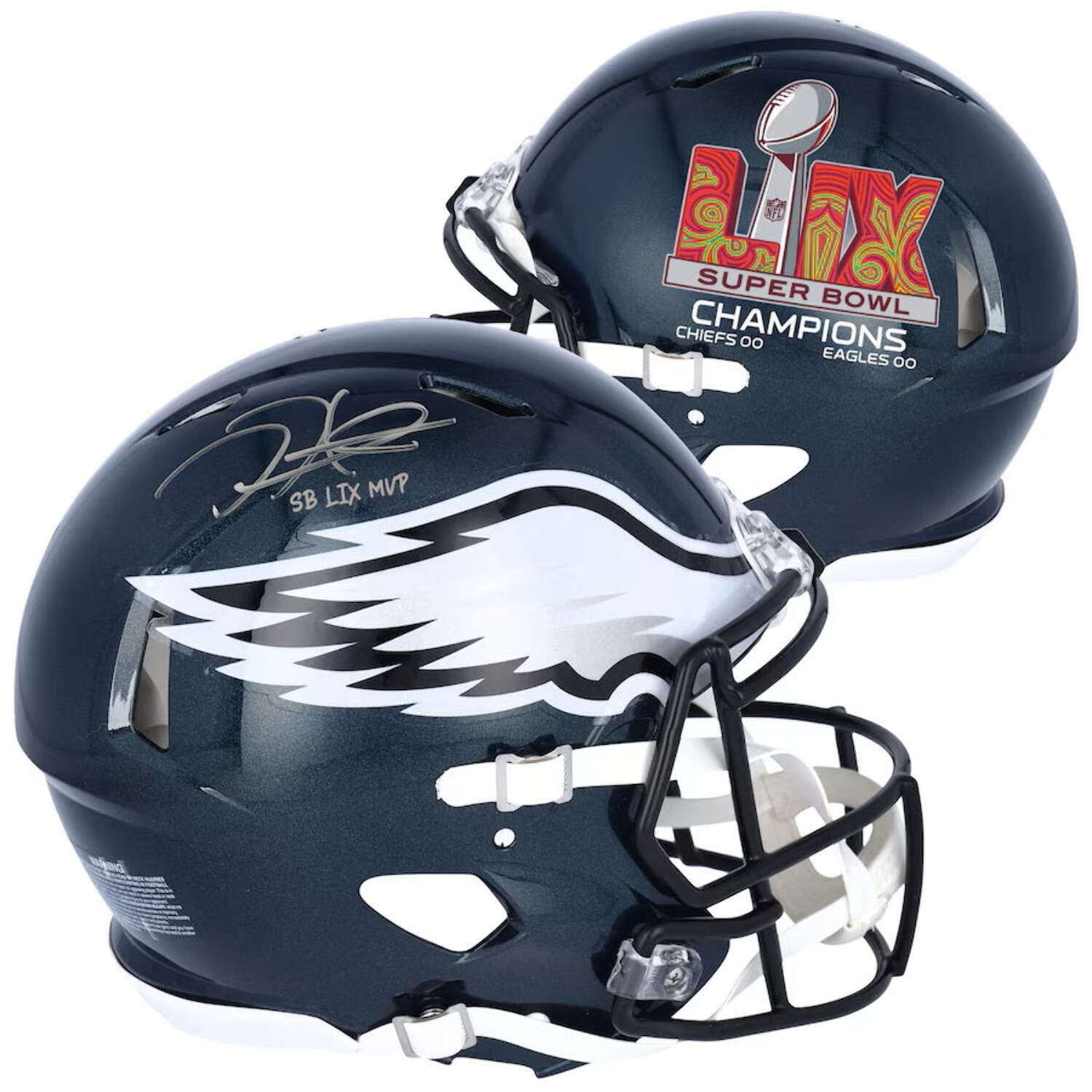Pre-Order Jalen Hurts Signed Eagles Super Bowl LIX Champions Logo Speed ...