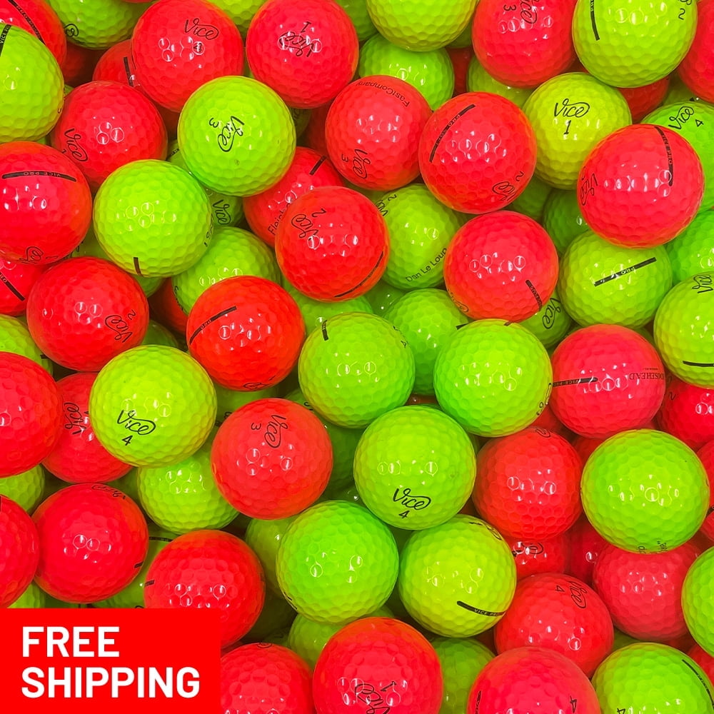 Pre-Owned 100 Vice Mixed Color AAA Used Recycled Golf Balls, by ...