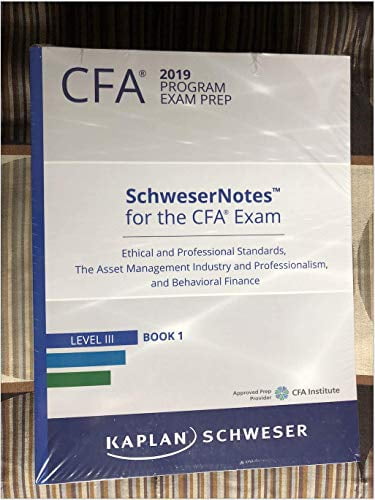 Pre-Owned 2019 CFA Level 3 Kaplan Schweser Notes: Books 1-5, Practice ...