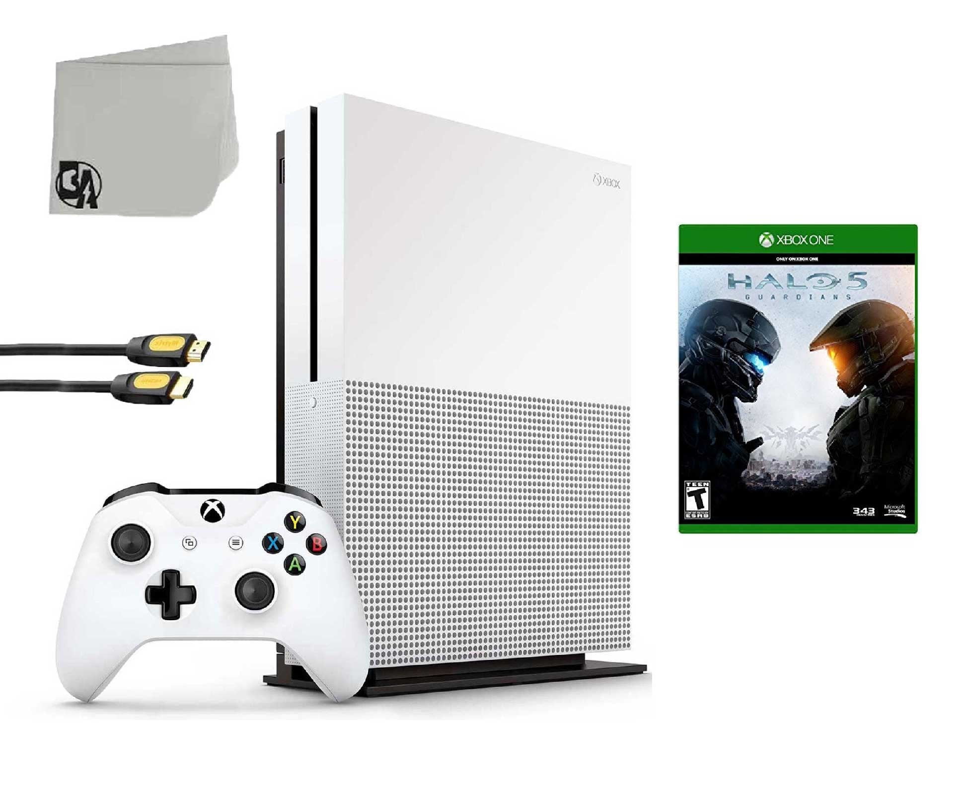 Restored 234-00051 Xbox One S White 1TB Gaming Console with Halo 5 ...