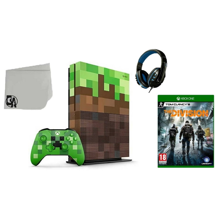 Restored 23C 00001 Xbox One S Minecraft Limited Edition 1TB Gaming Console with Tom Clancy s The Division BOLT AXTION Refurbished