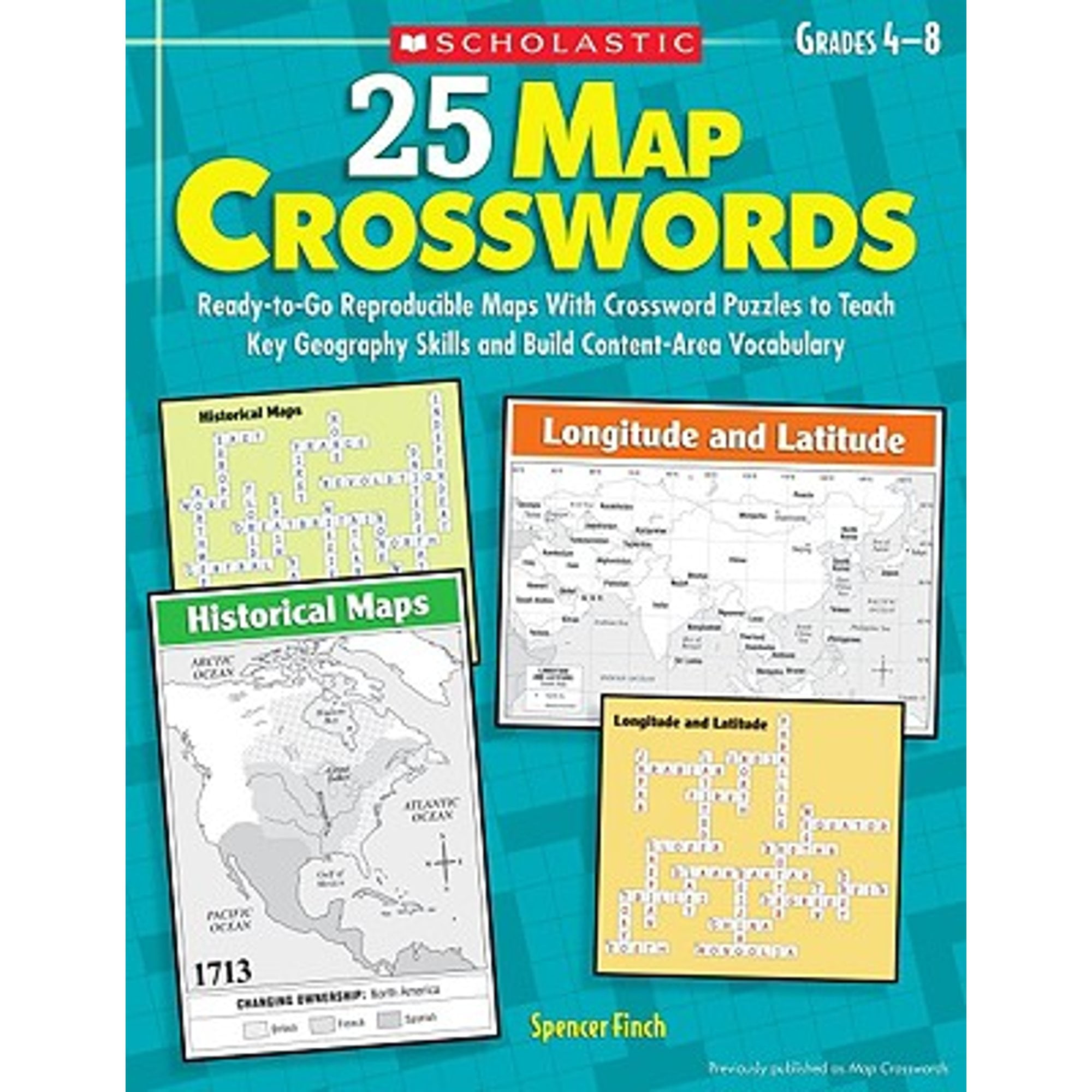 Pre-Owned 25 Map Crosswords, Grades 4-8: Ready-To-Go Reproducible Maps ... Pre-Owned 25 Map Crosswords, Grades 4-8: Ready-To-Go Reproducible Maps ...