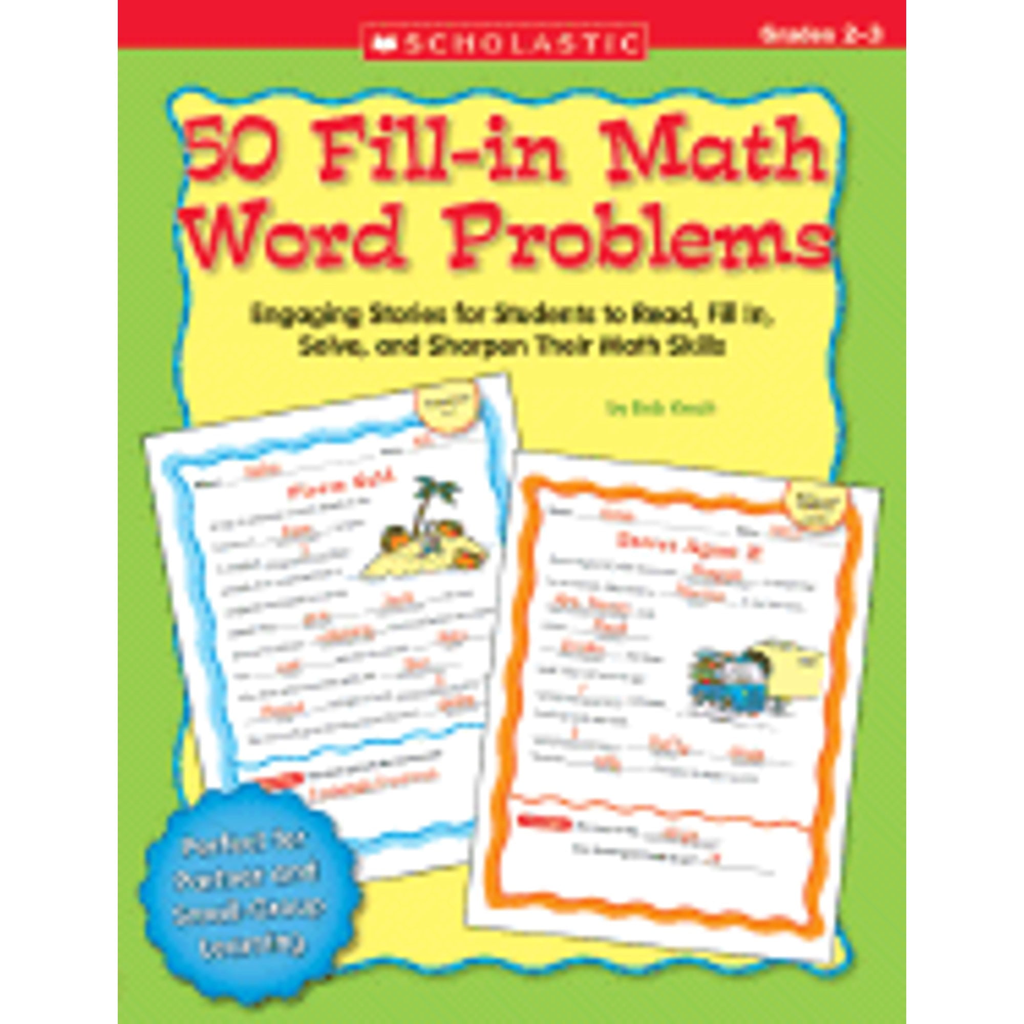 Pre-Owned 50 Fill-in Math Word Problems: Grades 2-3: 50 Engaging ...