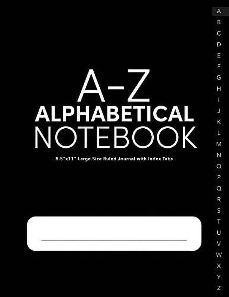 Pre-Owned A-Z Alphabetical Notebook 8.5"x11" Large Size Ruled Journal ...