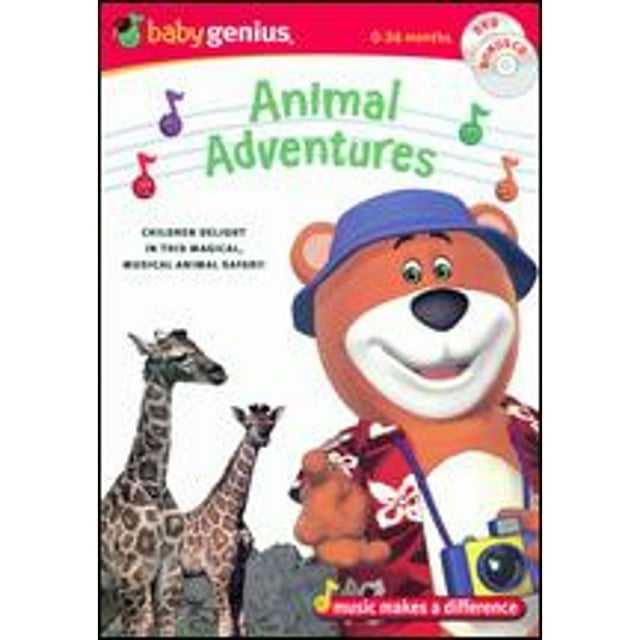 Pre-Owned Baby Genius: Animal Adventures [DVD/CD] (DVD 0796019644594 ...
