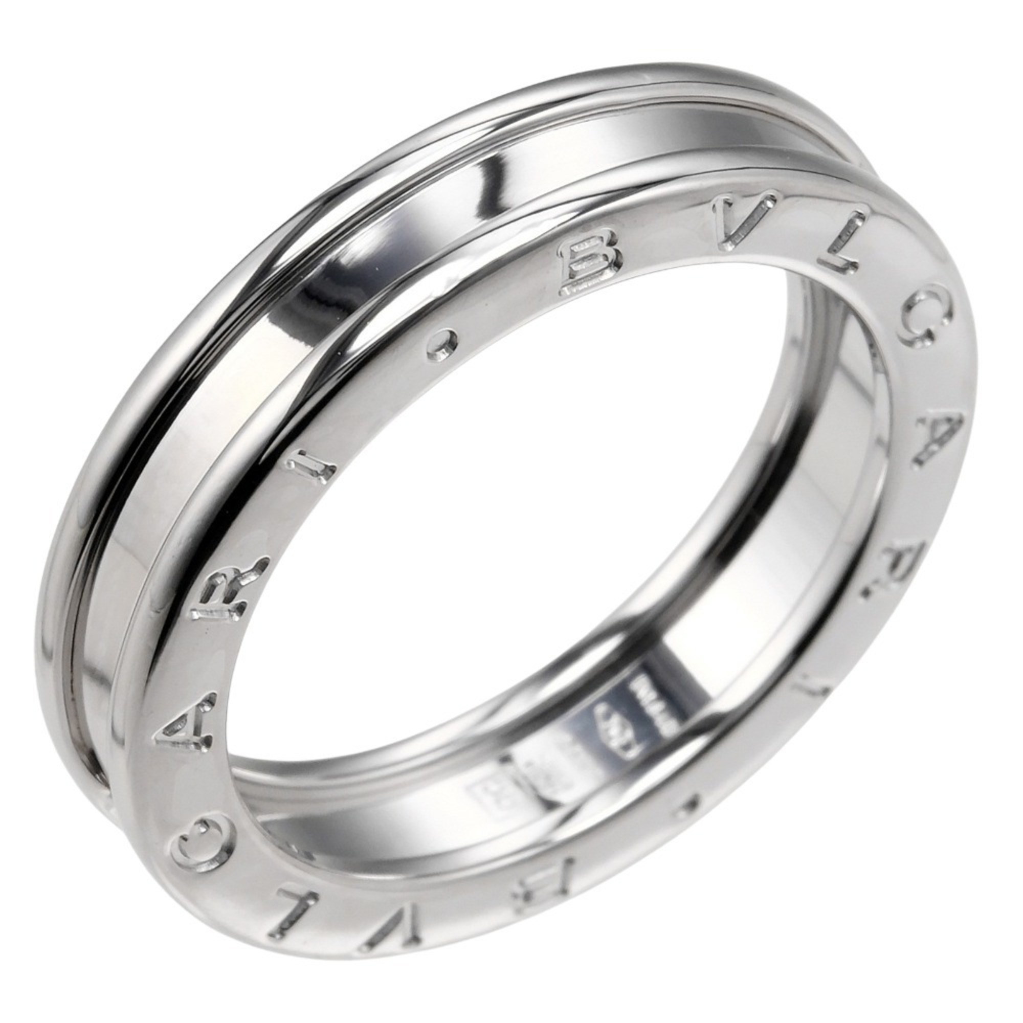Pre-Owned Bvlgari BVLGARI B Zero One Ring K18 WG White Gold Approx. 6.53g I112223106 (Good ...