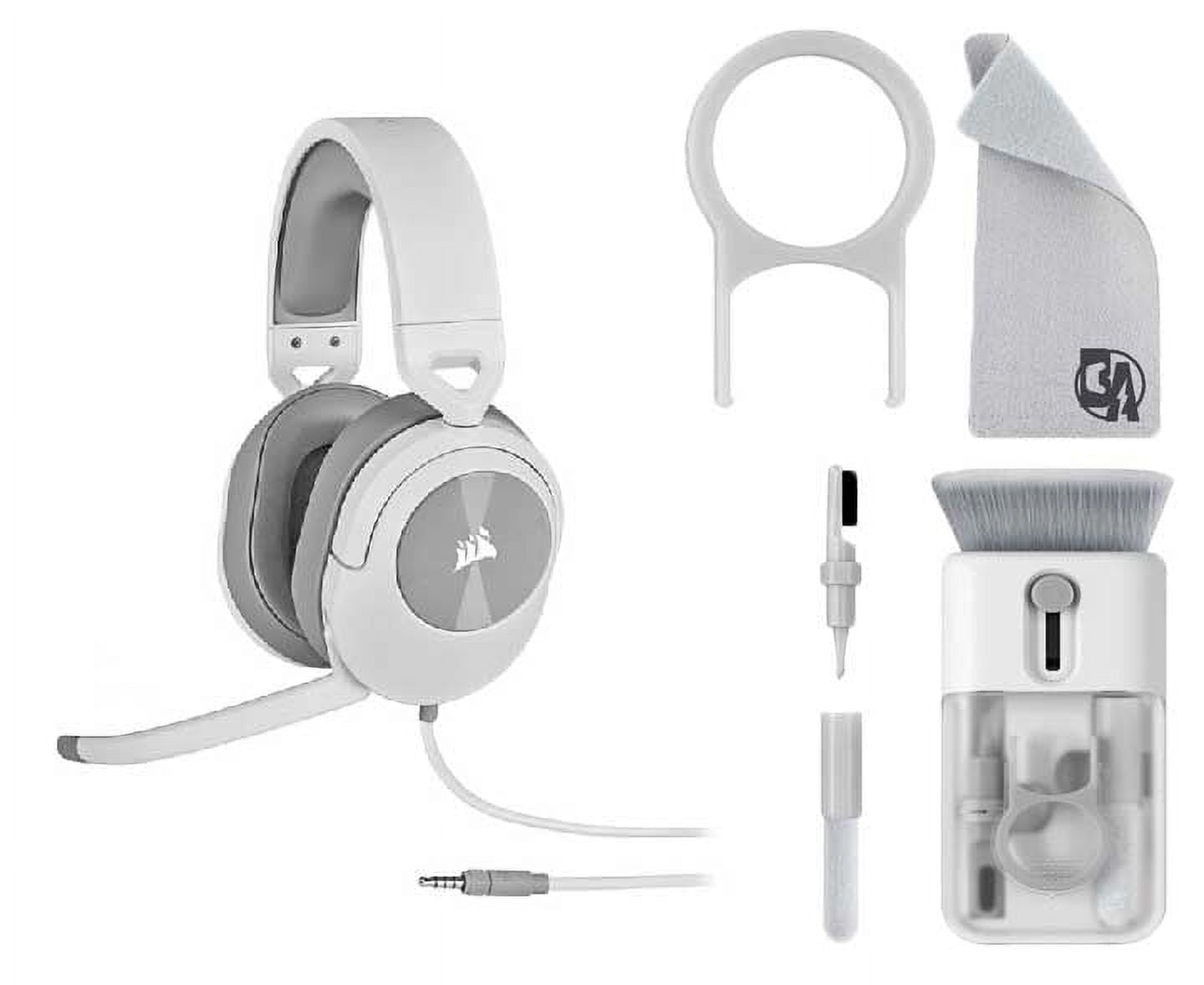 Pre-Owned CORSAIR HS55 STEREO Wired Gaming Headset White With Cleaning ...