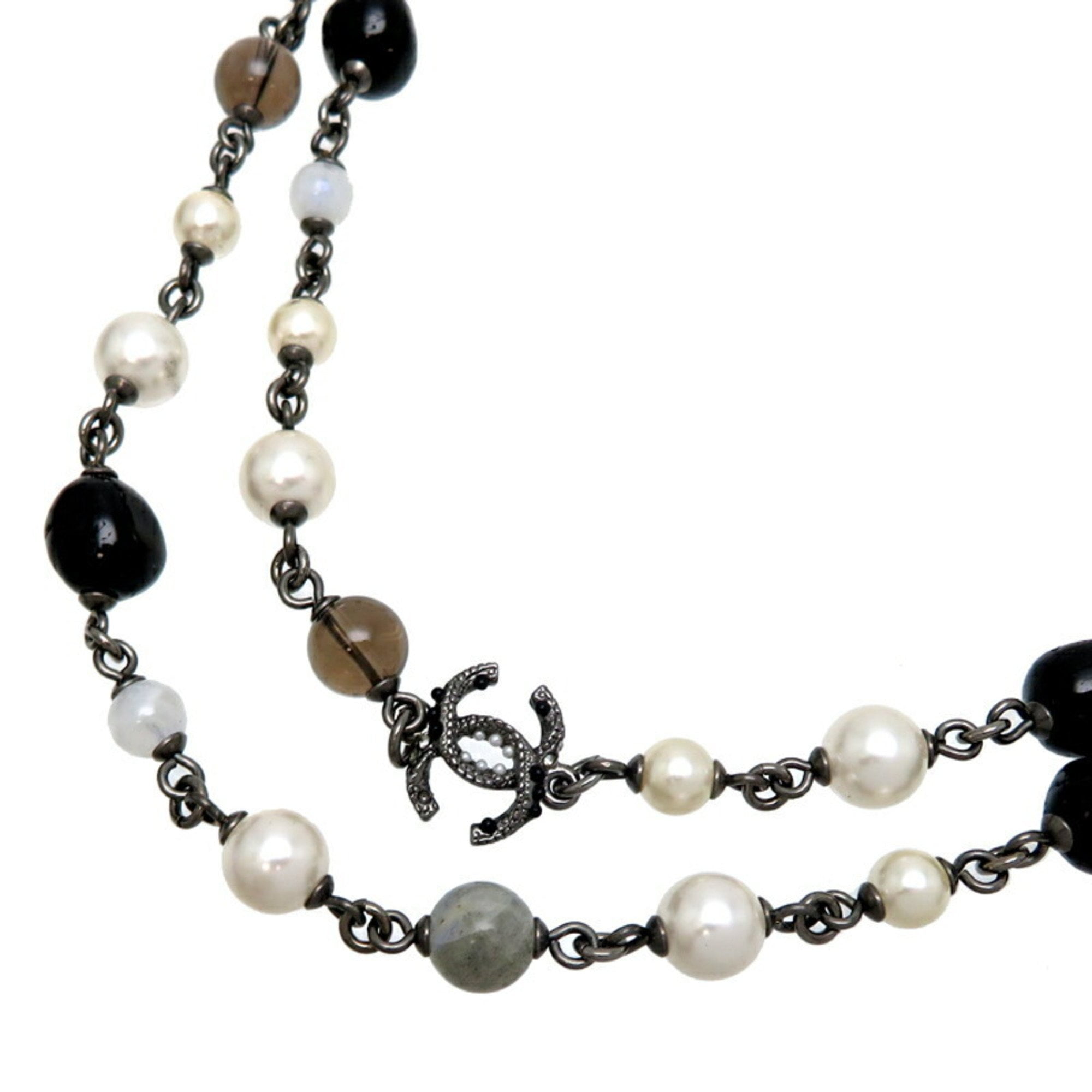 Pre Owned Chanel Coco Mark Long Women s Necklace Metal Good Walmart