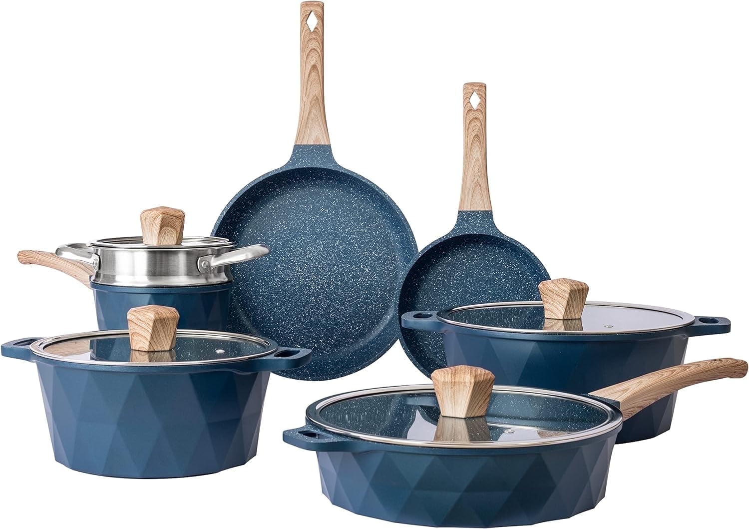 Country Kitchen Cast Aluminum Cookware Set Non Stick Pots and Pan Set ...