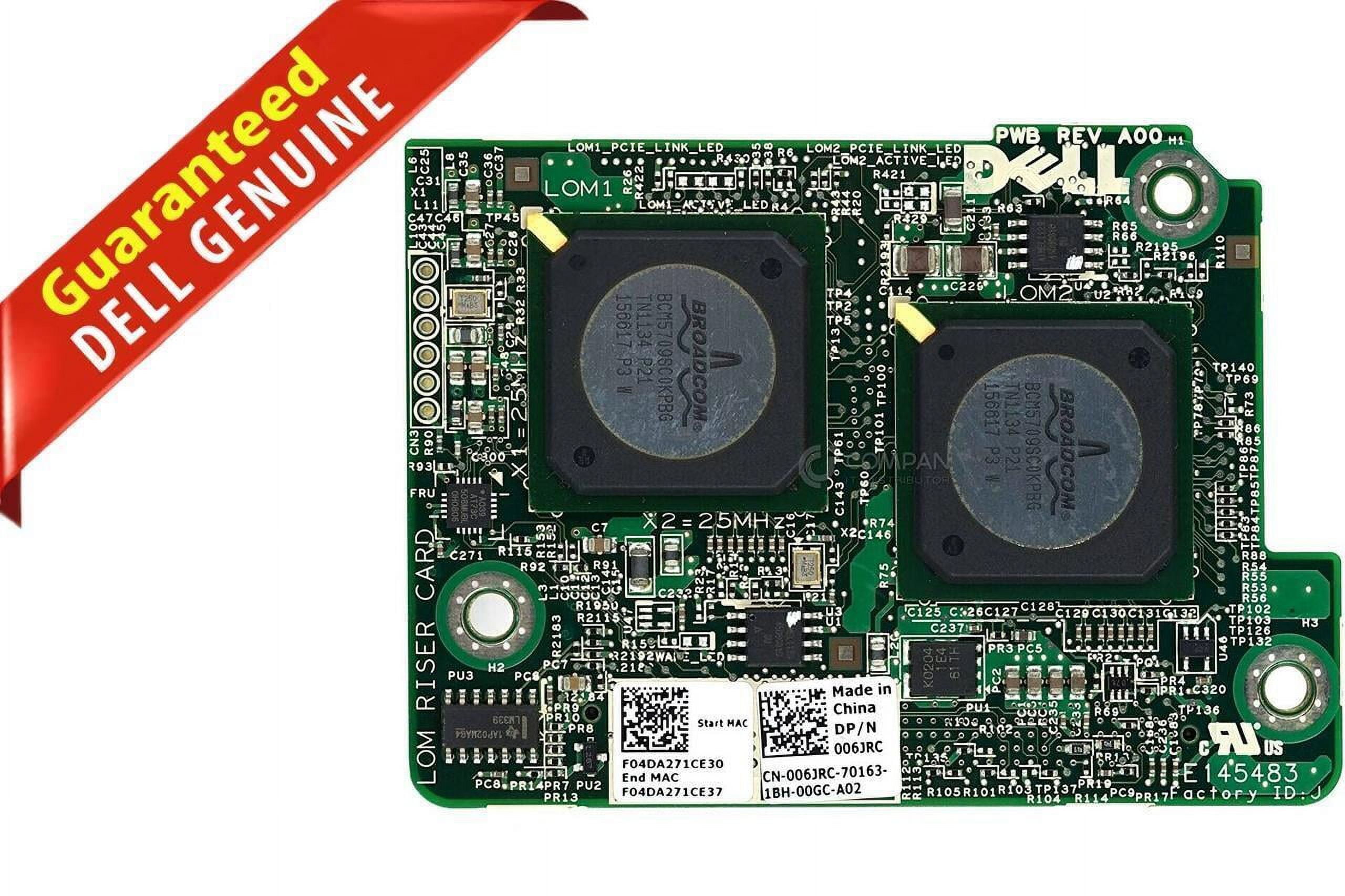 Pre-Owned Dell Broadcom 5709s 1GB Quad Port Embedded Network Card For ...