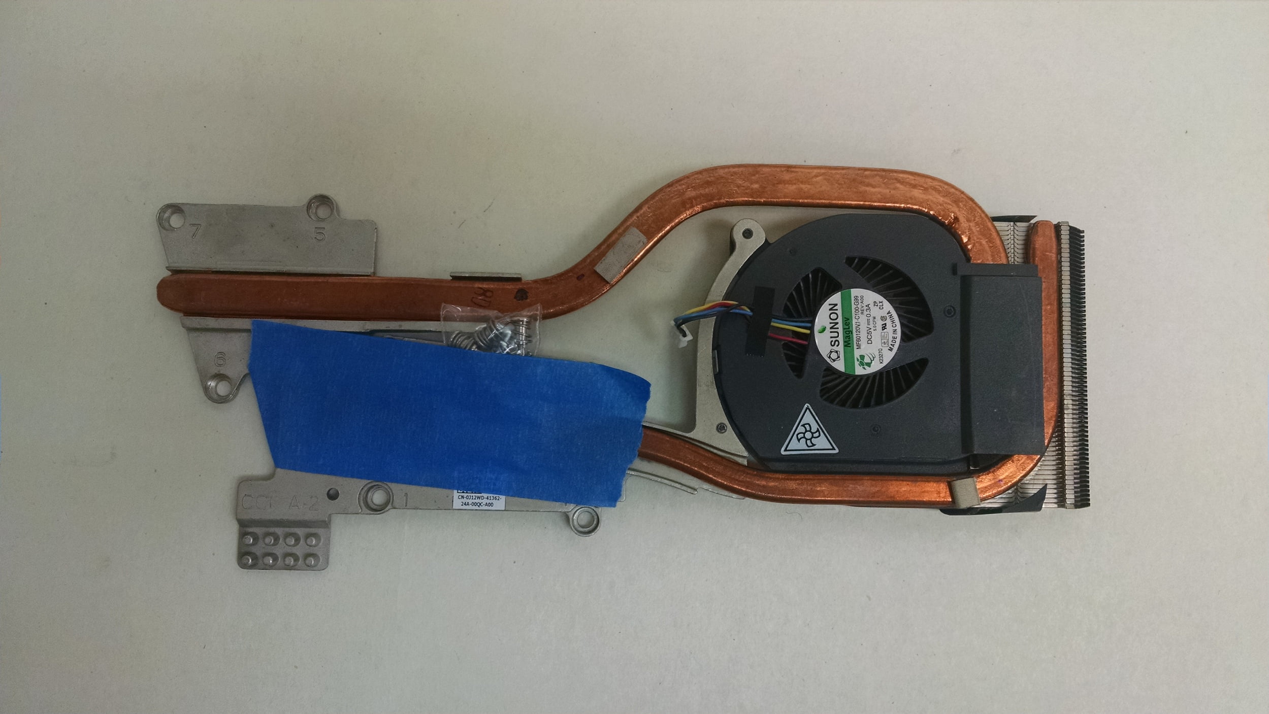 Pre-Owned Dell J12WD 4-Pin Laptop Heatsink w/Fan For Latitude E6520 ...