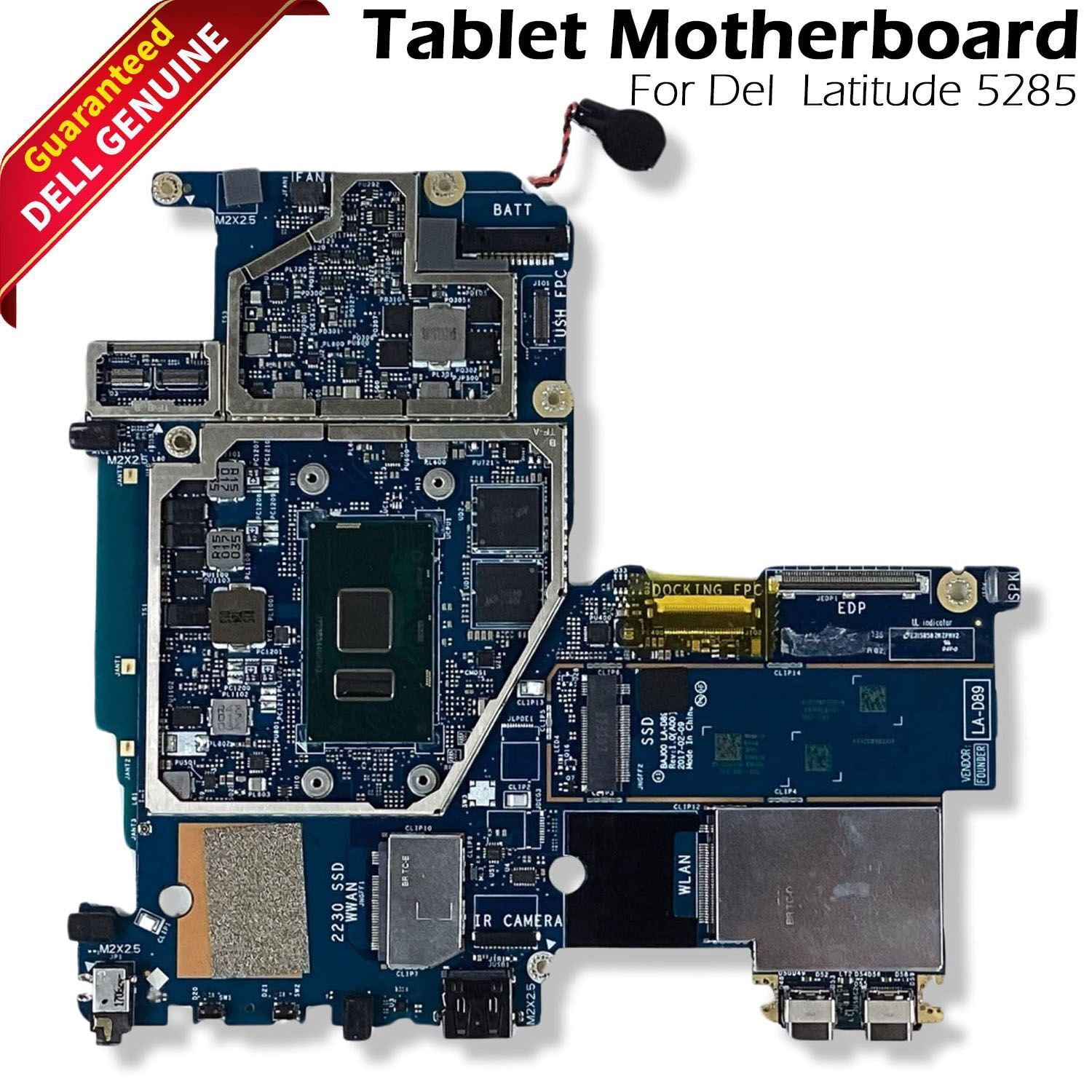 Pre-Owned Dell Latitude 5285 2-In-1 Tablet Motherboard i3-7100U 2.4GHZ ...