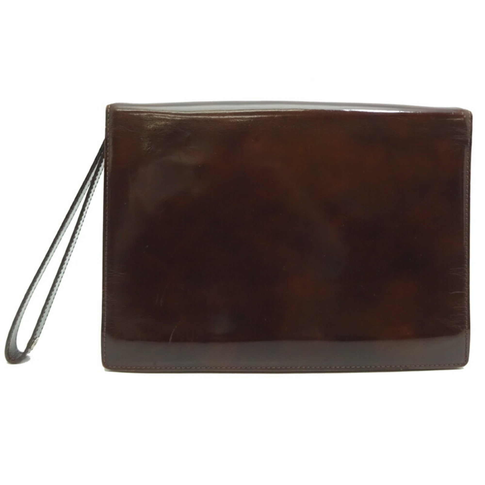 Pre Owned Dunhill Clutch Bag Men s Second Enamel Brown Fair Walmart