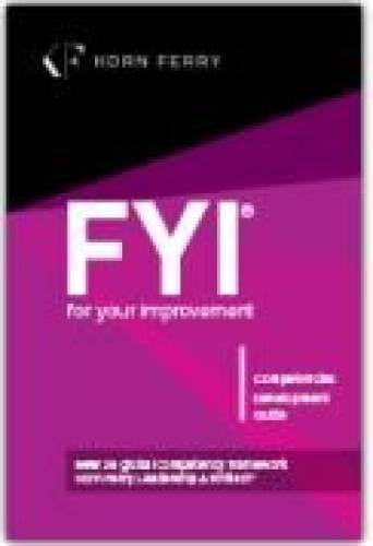 Pre-Owned, FYI: For Your Improvement - Competencies Development Guide ...