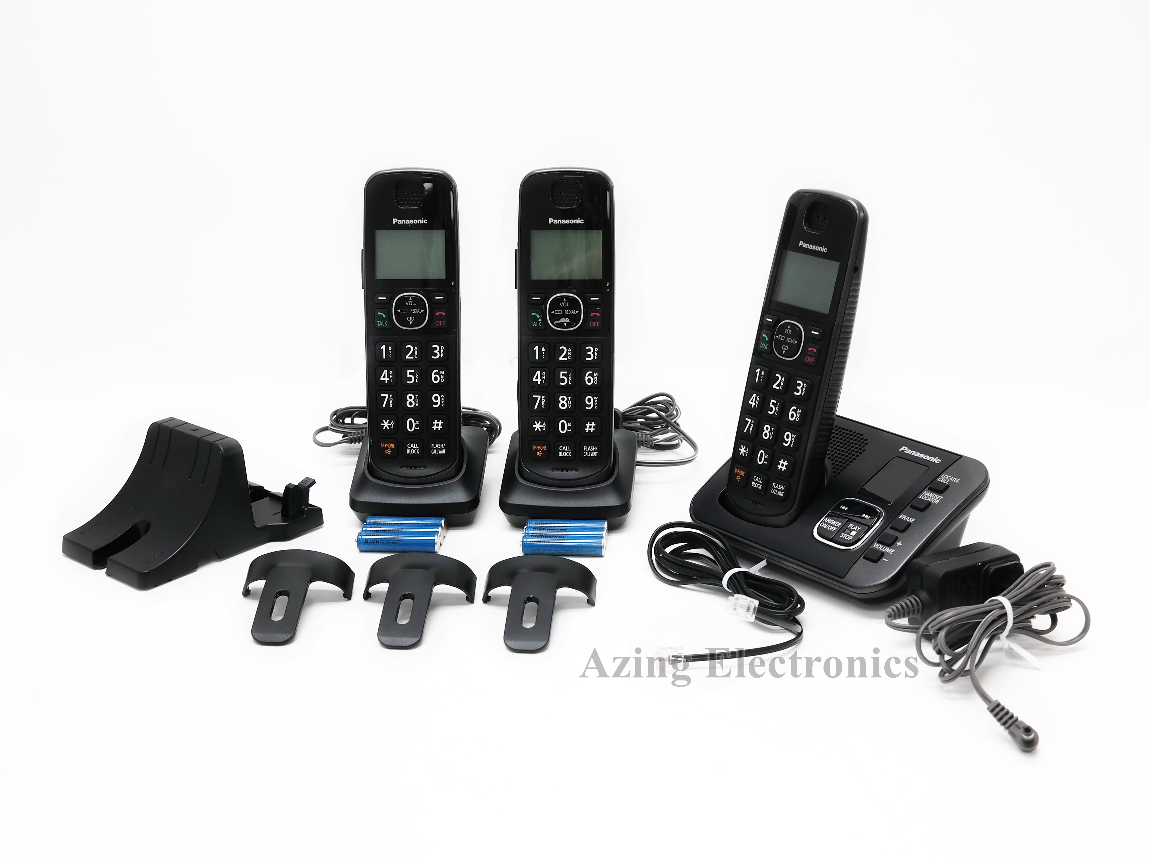 Pre-Owned Panasonic KX-TGE633M DECT 6.0 Cordless Phone System w/ Digital Answering Machine ...