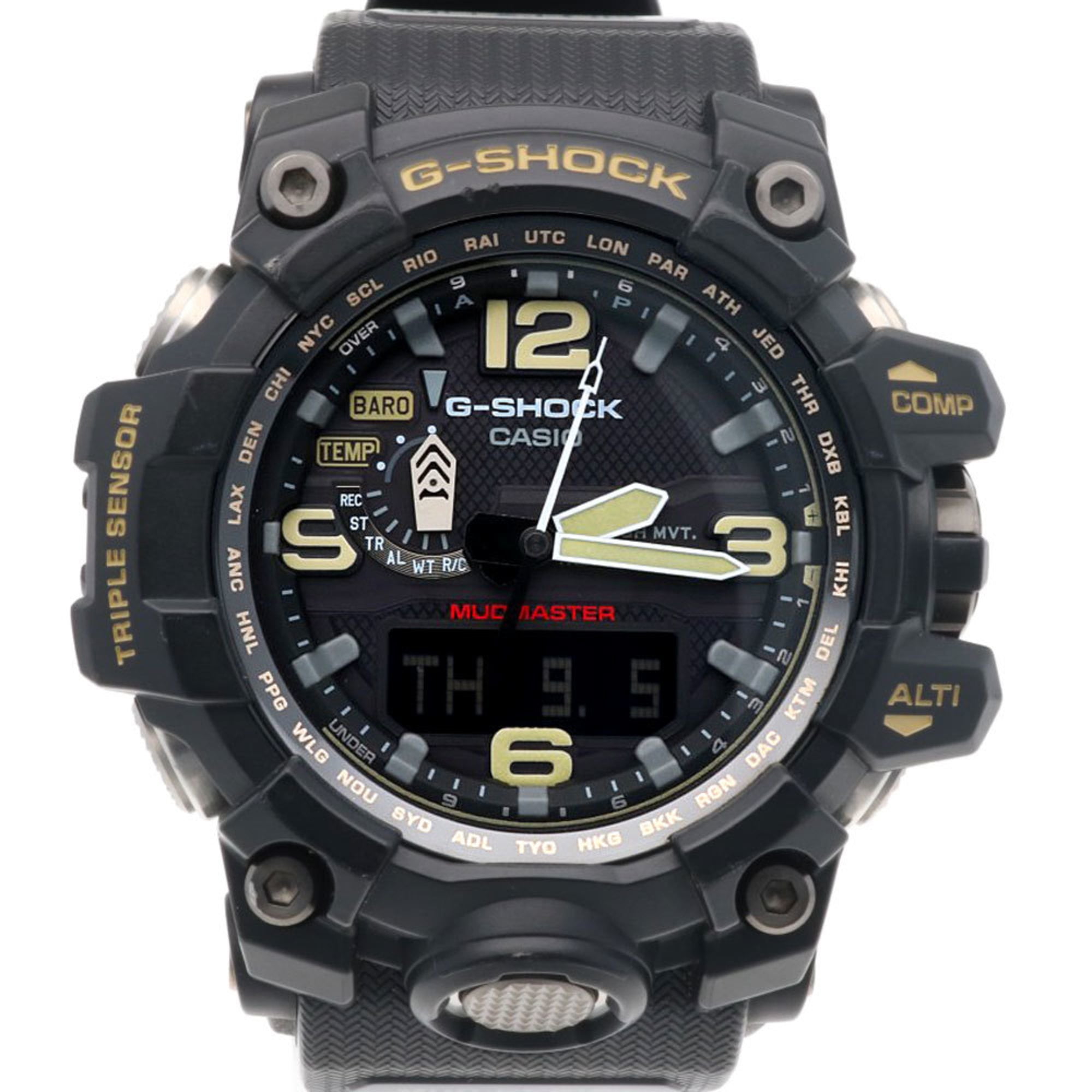 Pre-Owned G-Shock Mudmaster Watch Stainless Steel GWG-1000 Solar Radio ...
