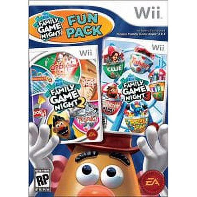 Pre-Owned Hasbro Family Game Night Fun Pack - Nintendo Wii 2 Games in I - Walmart.com