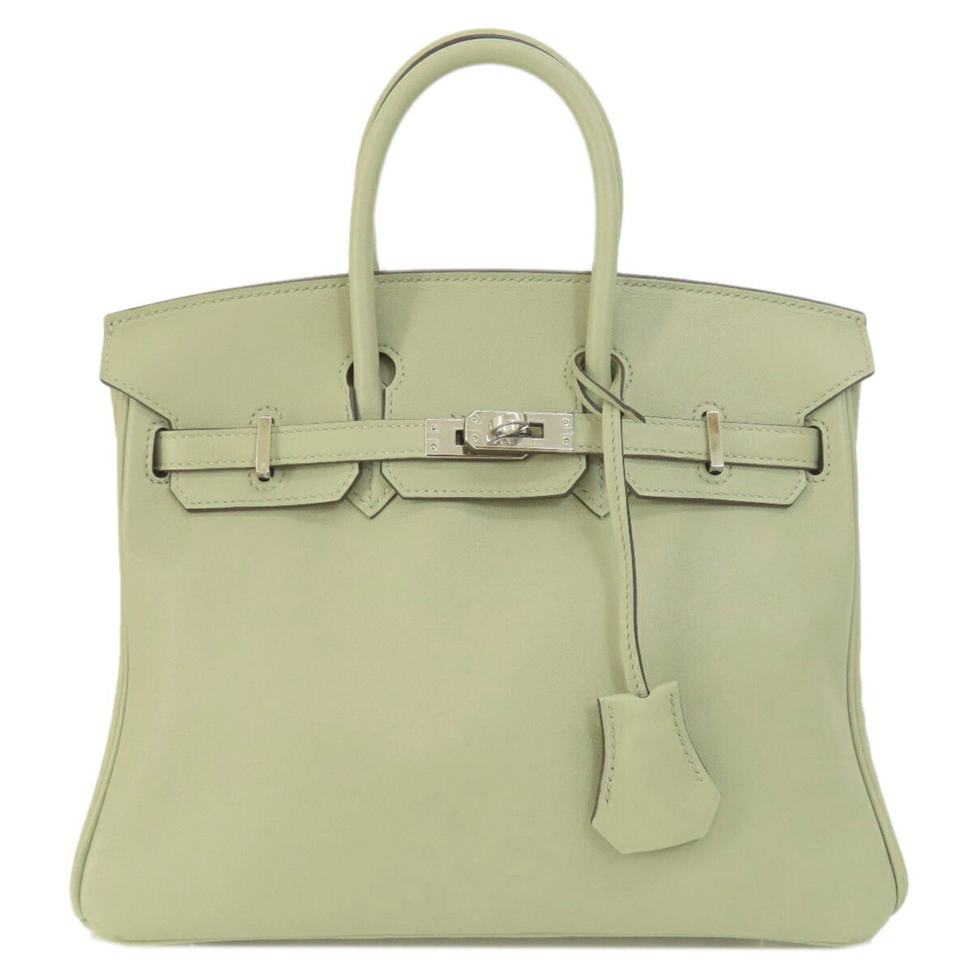 Pre-Owned Hermes Birkin 25 Green Handbag Swift Women's HERMES (Good ...