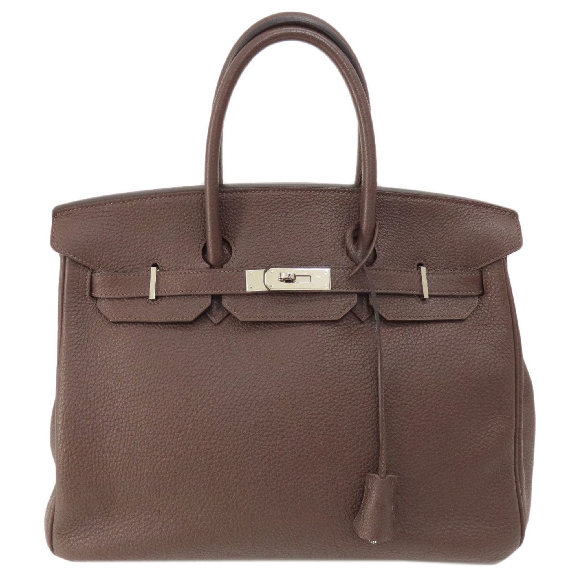 Pre-Owned Hermes Birkin 35 Dark Brown Handbag Togo Women's HERMES (Good ...