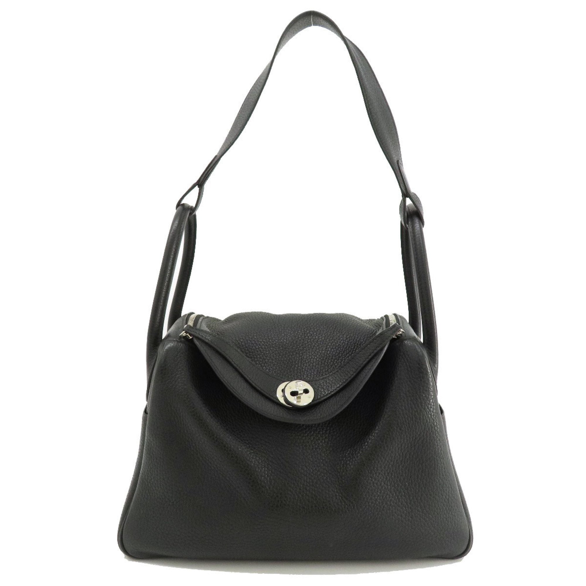 Pre-Owned Hermes Lindy 30 Black Handbag Taurillon Ladies HERMES (Good ...