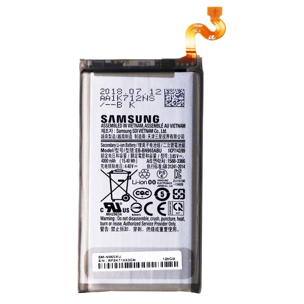 Restored 4,000mAh Battery (EB-BN965ABU) for Samsung Galaxy Note9 (N960 ...