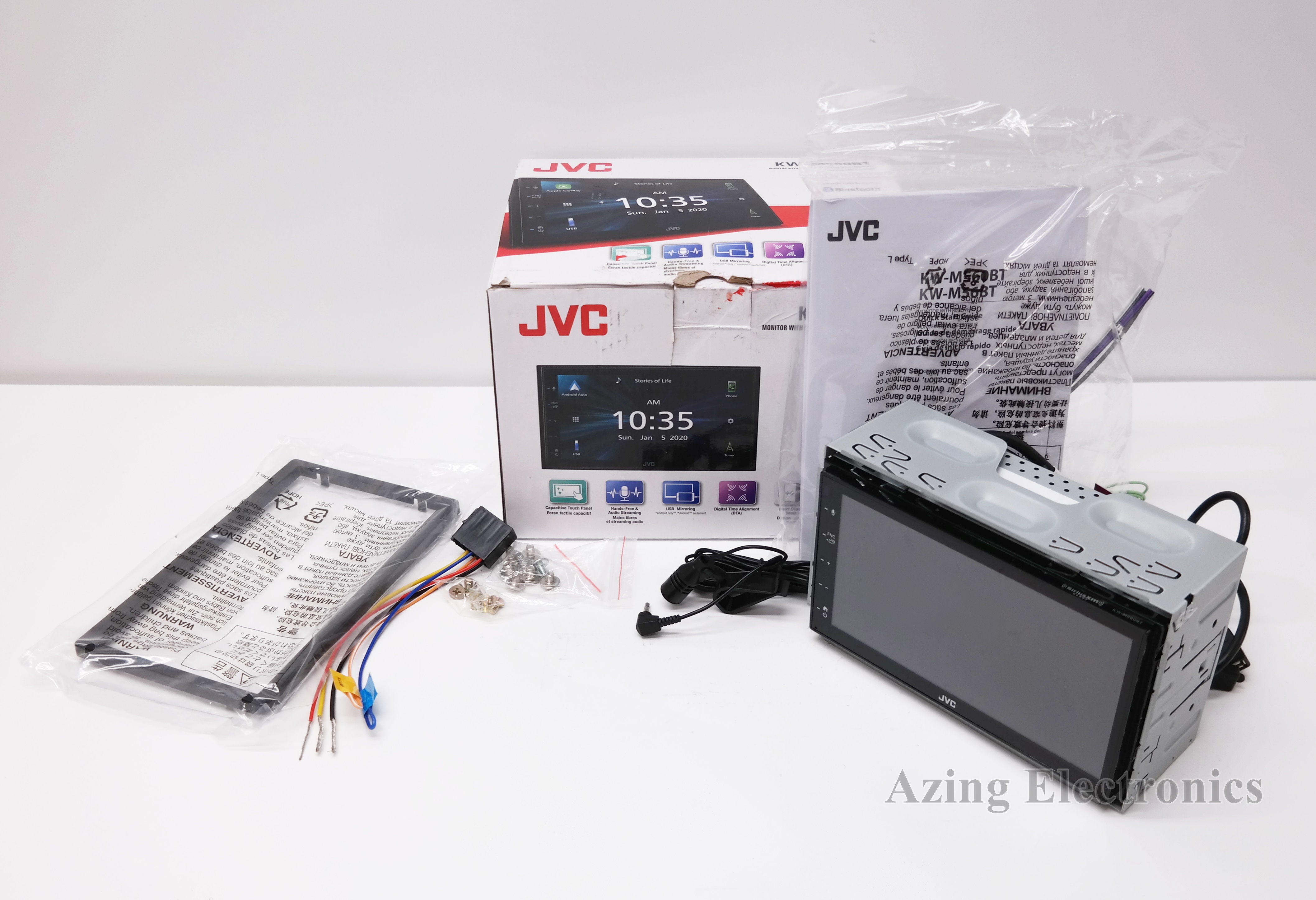 Pre-Owned JVC KW-M560BT 6.8" 2-Din Bluetooth In-Dash Digital Media Receiver (Good) - Walmart.com