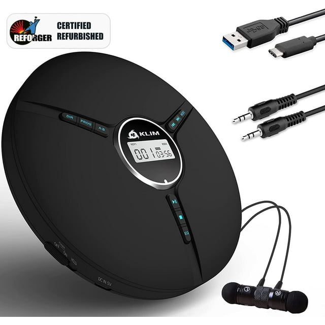 Pre-Owned KLIM Discman Portable CD Player with Built-in Rechargeable ...