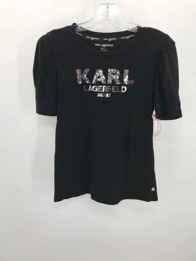 Pre-Owned Karl Lagerfeld Blue Size XS Logo T-shirt - Walmart.com