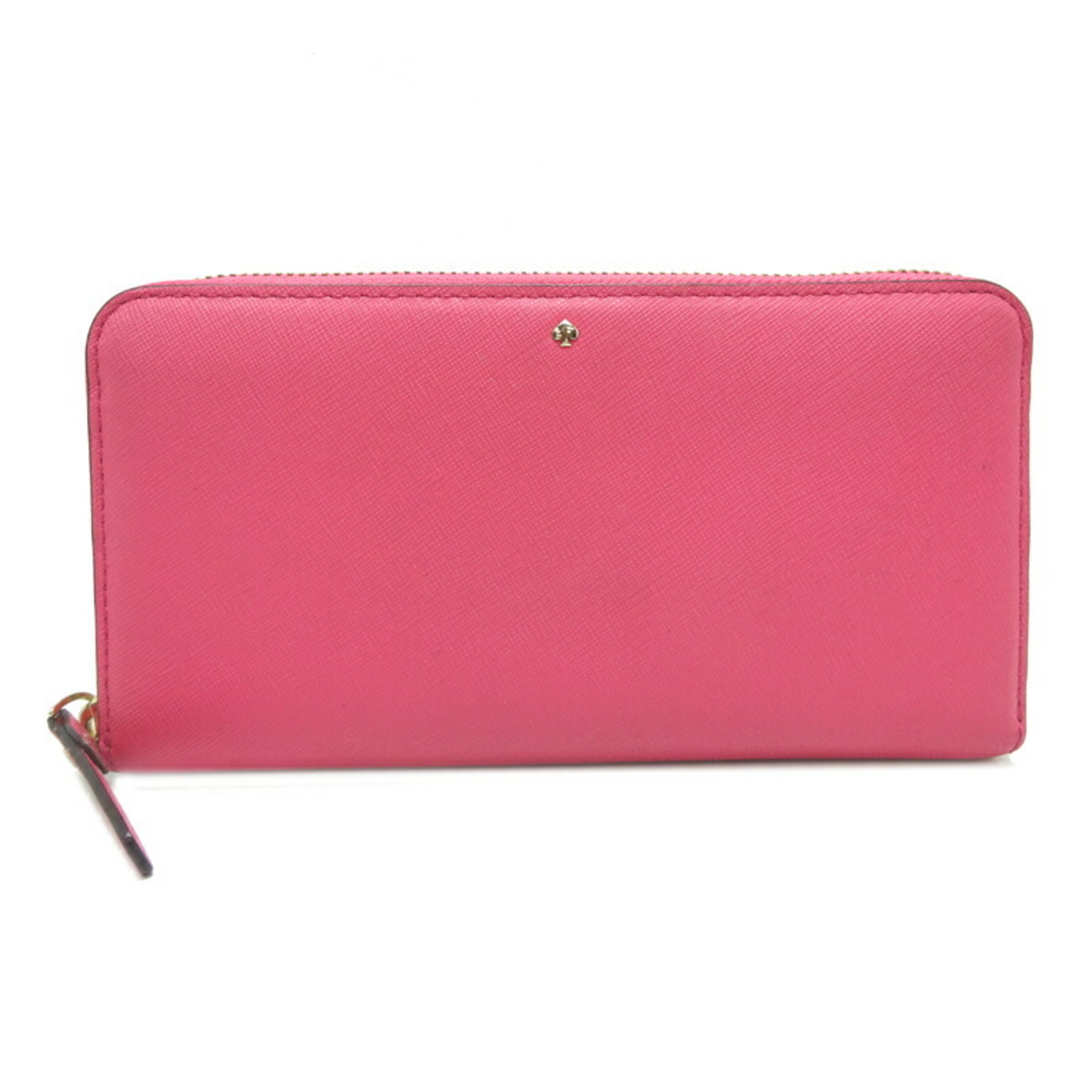 Pre-Owned Kate Spade Round Long Wallet Ladies PWRU3898 Leather Pink ...