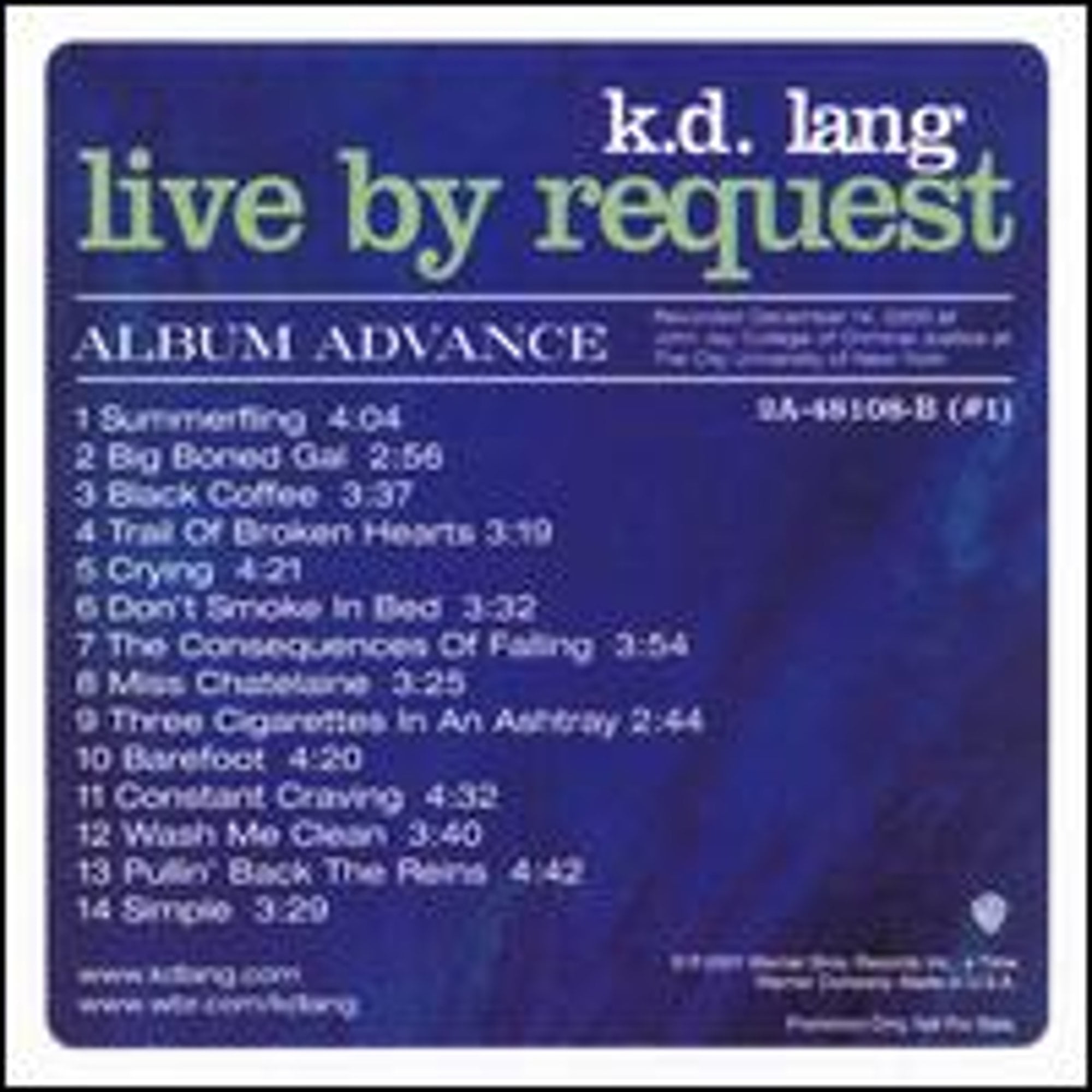 Pre-Owned Live by Request (CD 0093624810827) by k.d. lang - Walmart.com