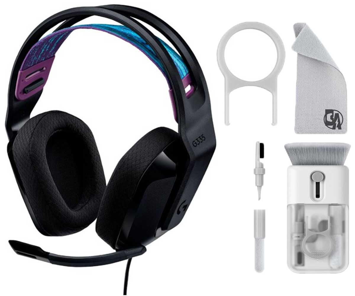 Restored Logitech G335 Wired Stereo Gaming Headset Black With Cleaning ...