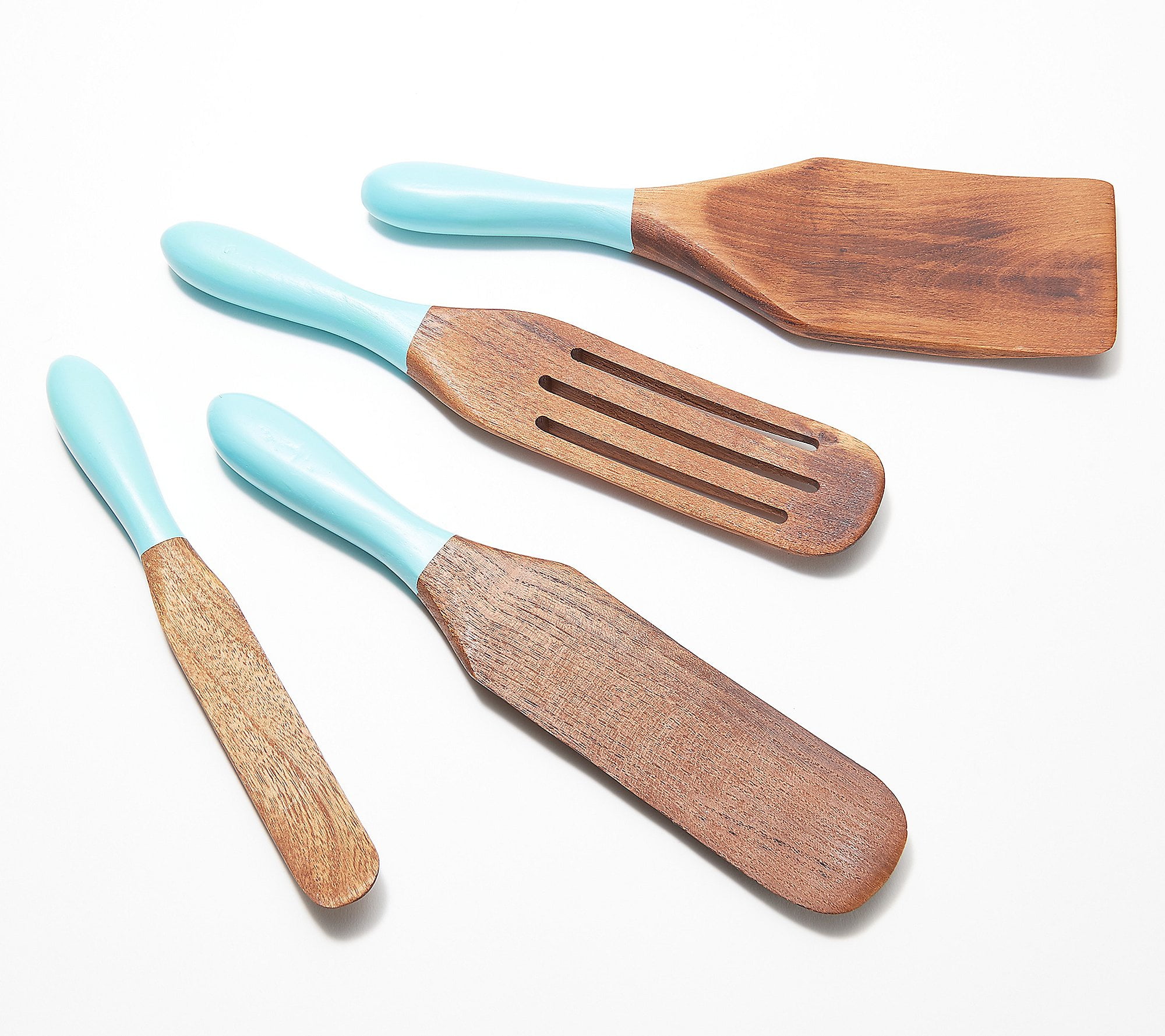 Pre-Owned Mad Hungry 4-Piece Teak Wood Multi-Use Spurtle Set K51398 ...