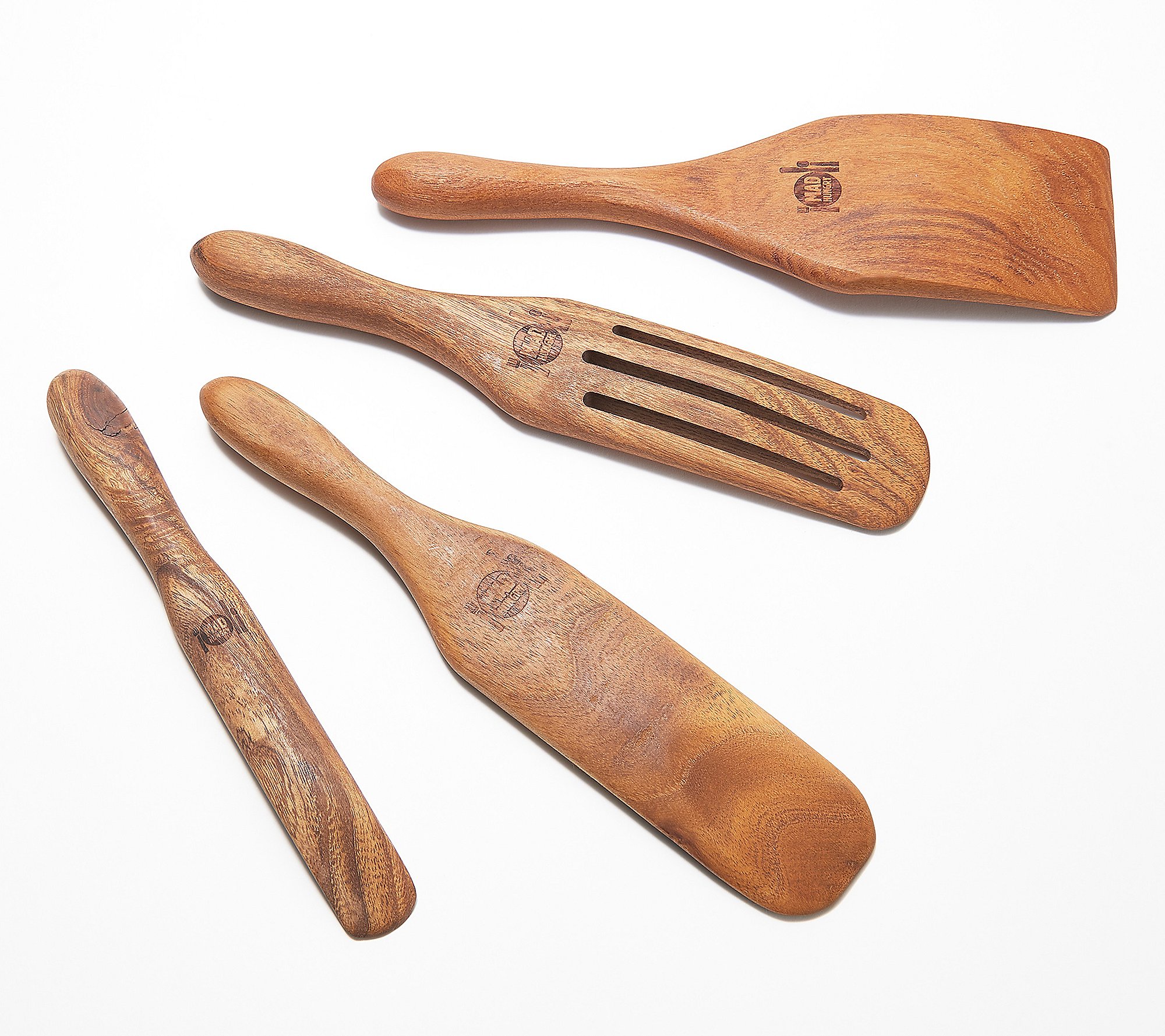 Pre-Owned Mad Hungry 4-Piece Teak Wood Multi-Use Spurtle Set K51398 Brown (Like New) - Walmart.com
