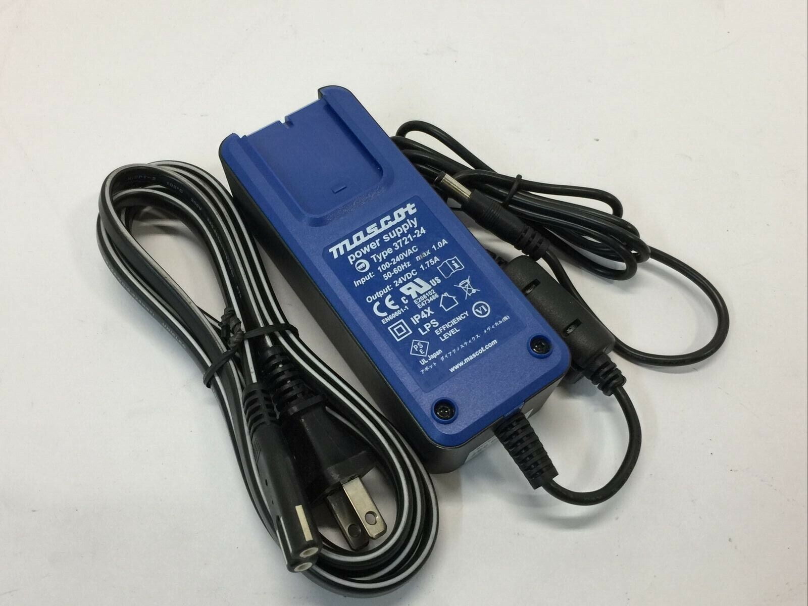 Pre-Owned Mascot 24V DC 1.75A Power Supply AC Adapter 100-240VAC 3721 ...