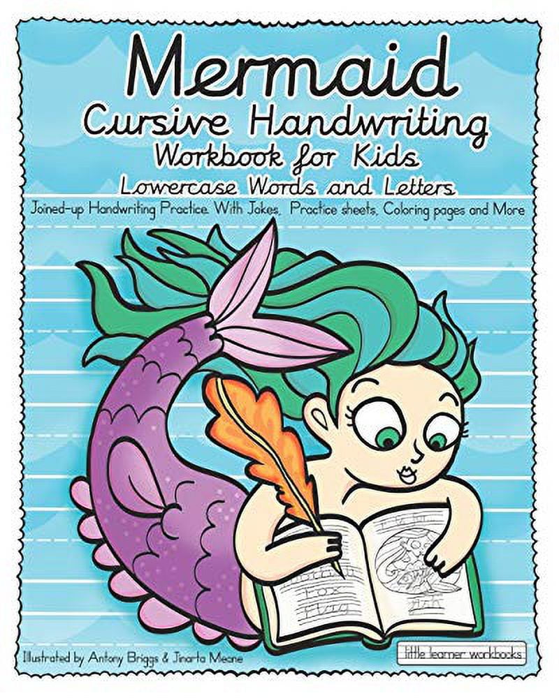 Pre-Owned Mermaid Cursive Handwriting Workbook for Kids - Lowercase ...