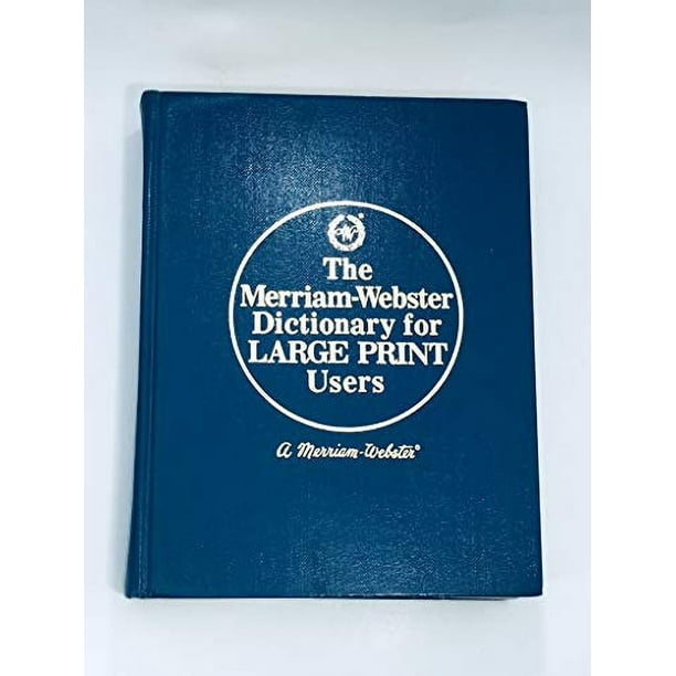 Pre-Owned Merriam-Webster Dictionary for Large Print Users Paperback ...