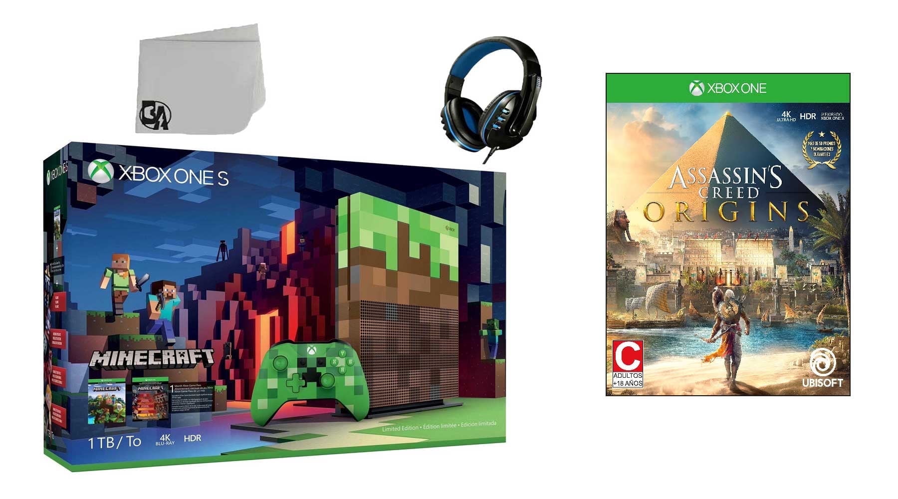 Pre-Owned Microsoft 23C-00001 Xbox One S Minecraft Limited Edition 1TB ...